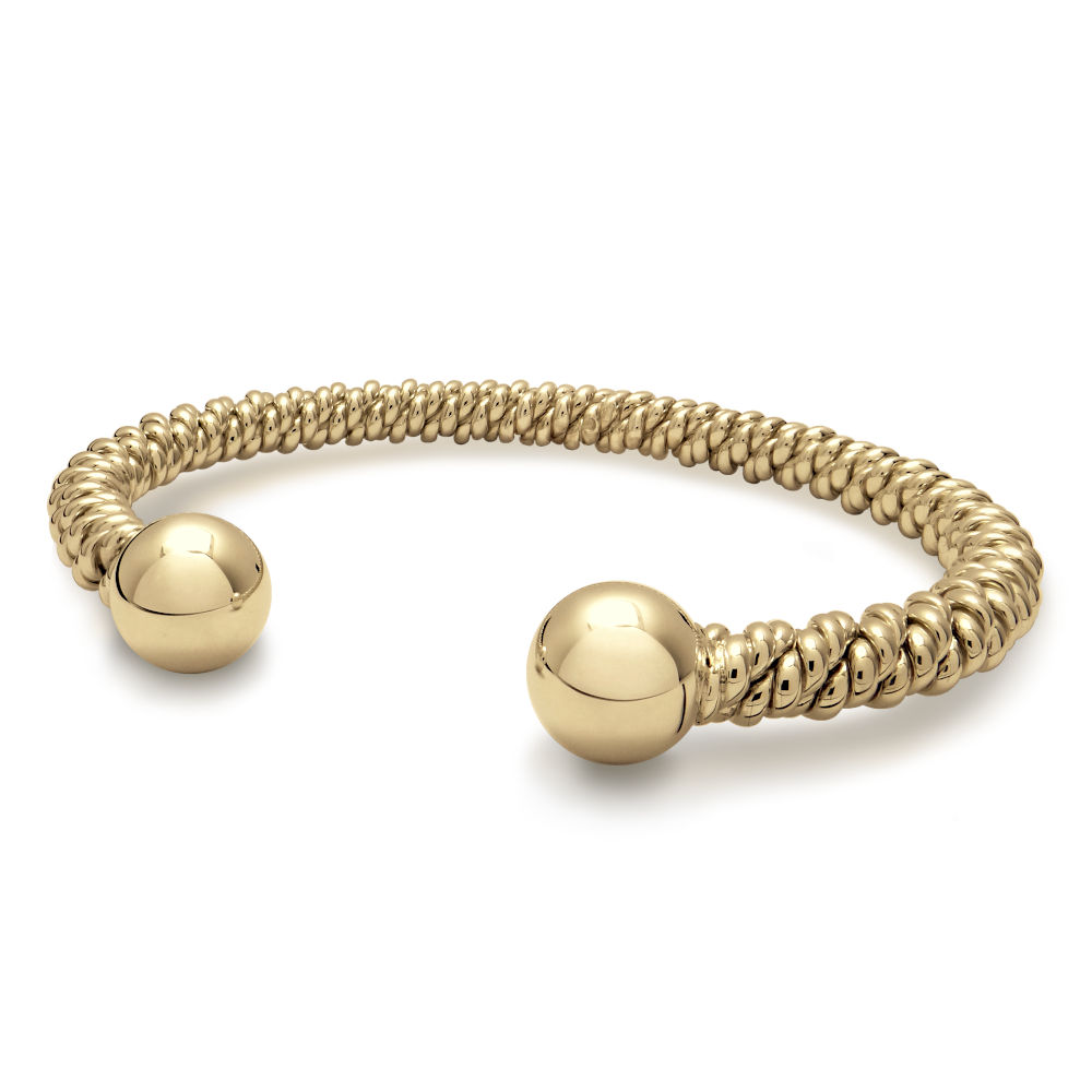 9ct Gold Torsione Torque Bangle | David Jonns